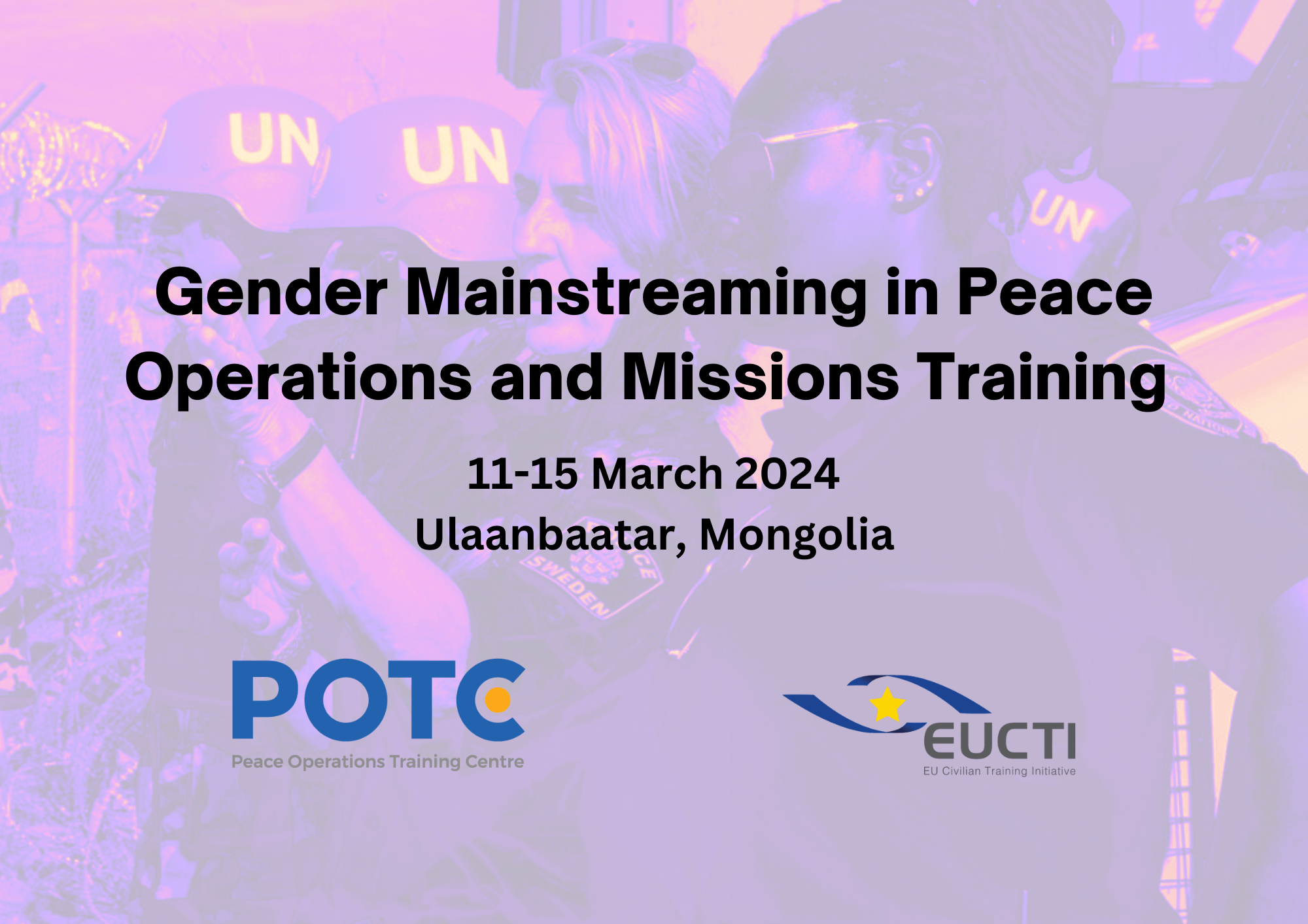 Mongolia Gender Mainstreaming Training in March POTC/EUCTI